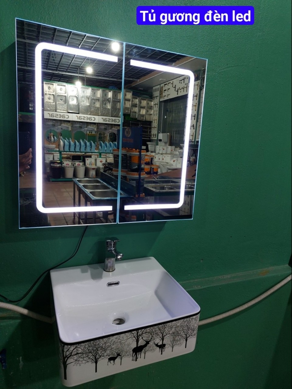 Tủ gương đèn led, LAVABO mẫu mới nhất I CỬA HÀNG TRỌNG TÍN